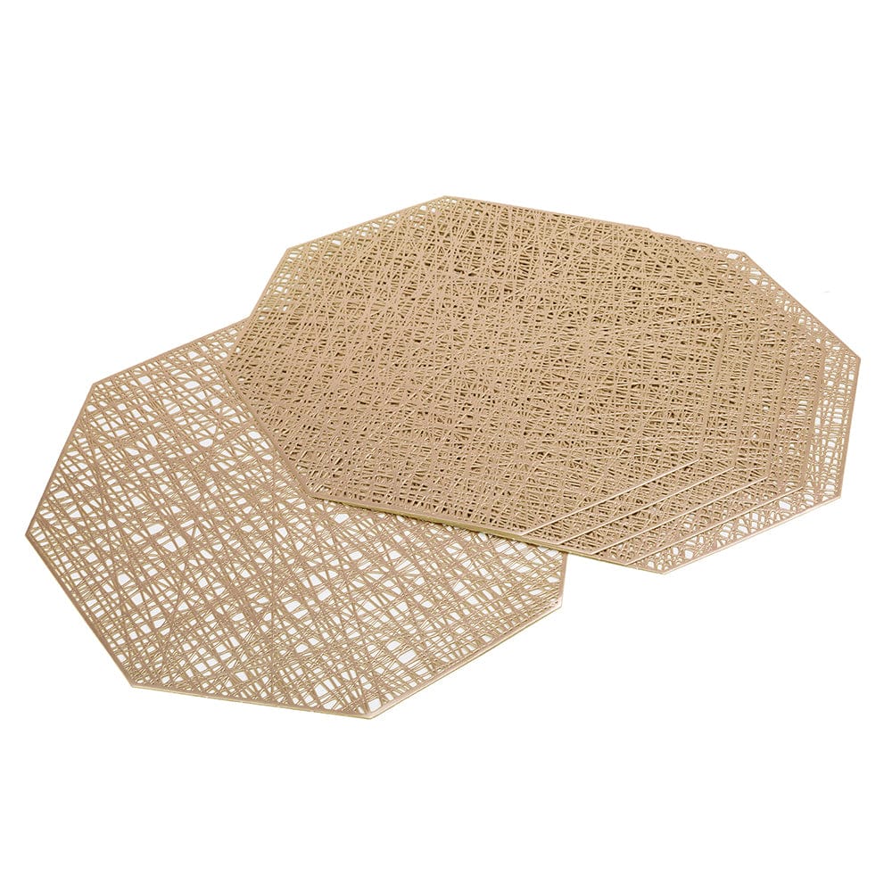 Baroque Golden Octa 6 Table Mats Set – EZ Life